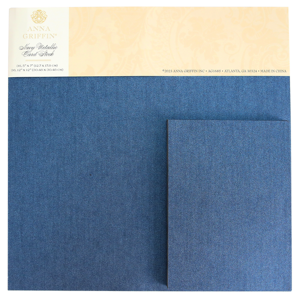 Navy Blue Metallic Cardstock | Shop Navy Blue Cardstock – Anna Griffin Inc.