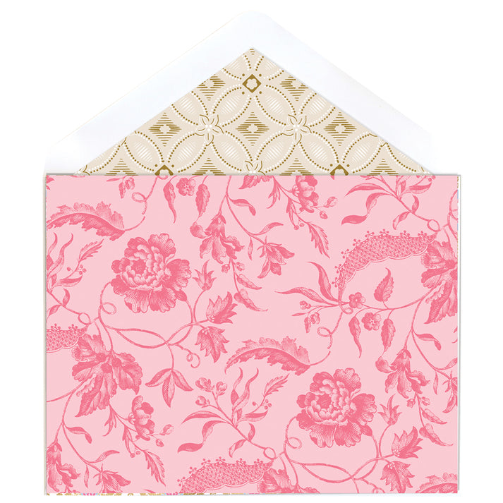 Pink Climbing Rose Folded A2 Note Cards – Anna Griffin Inc.