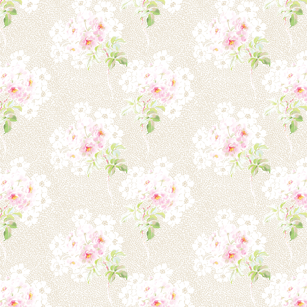 12x12 Virginia Posy Toss Ivory Text Paper 5 sheets – Anna Griffin Inc.