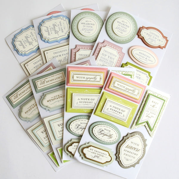 Sympathy Sentiments and Mini Flowers Stickers – Anna Griffin Inc.